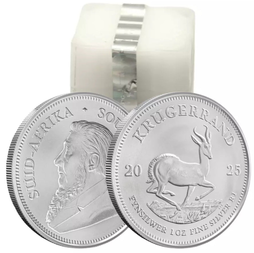 2025 1 oz Silver Krugerrand (20 Coin Roll) – Gold Depot Online